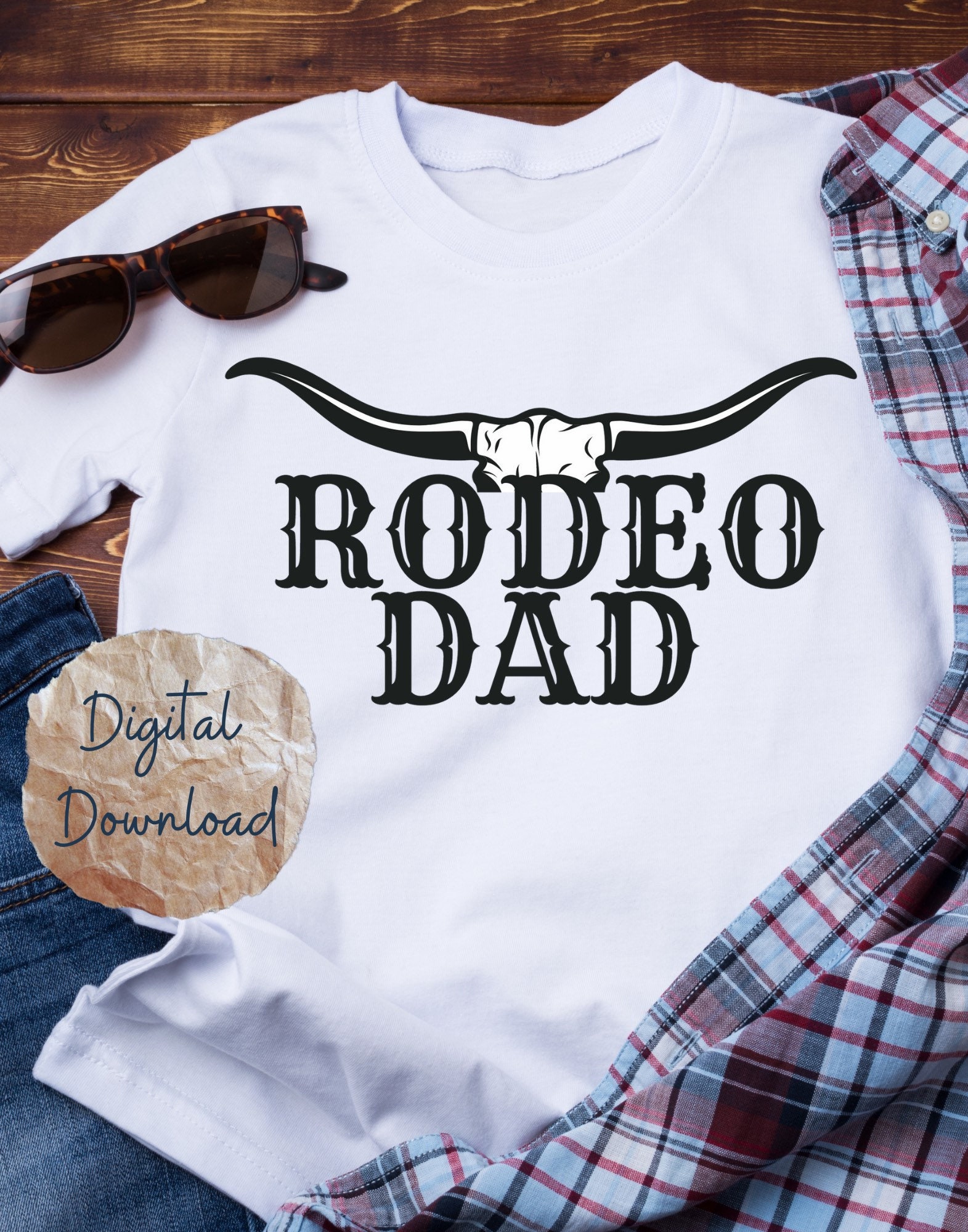 Rodeo Dad Western Longhorn Skull Dad - Etsy