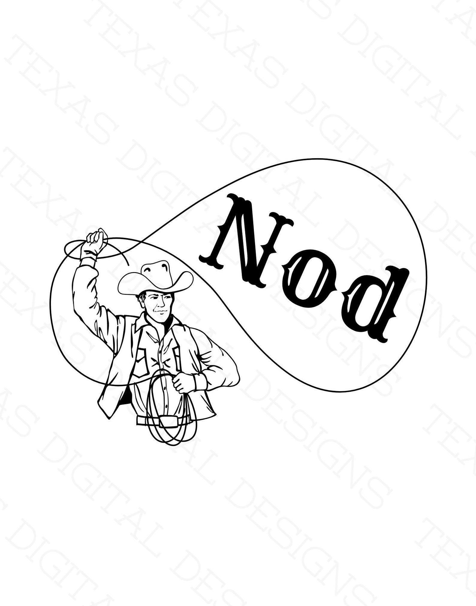 Nod Cowboy Team Roping, Calf Roping, Breakaway Roping Nod Rodeo Digital ...