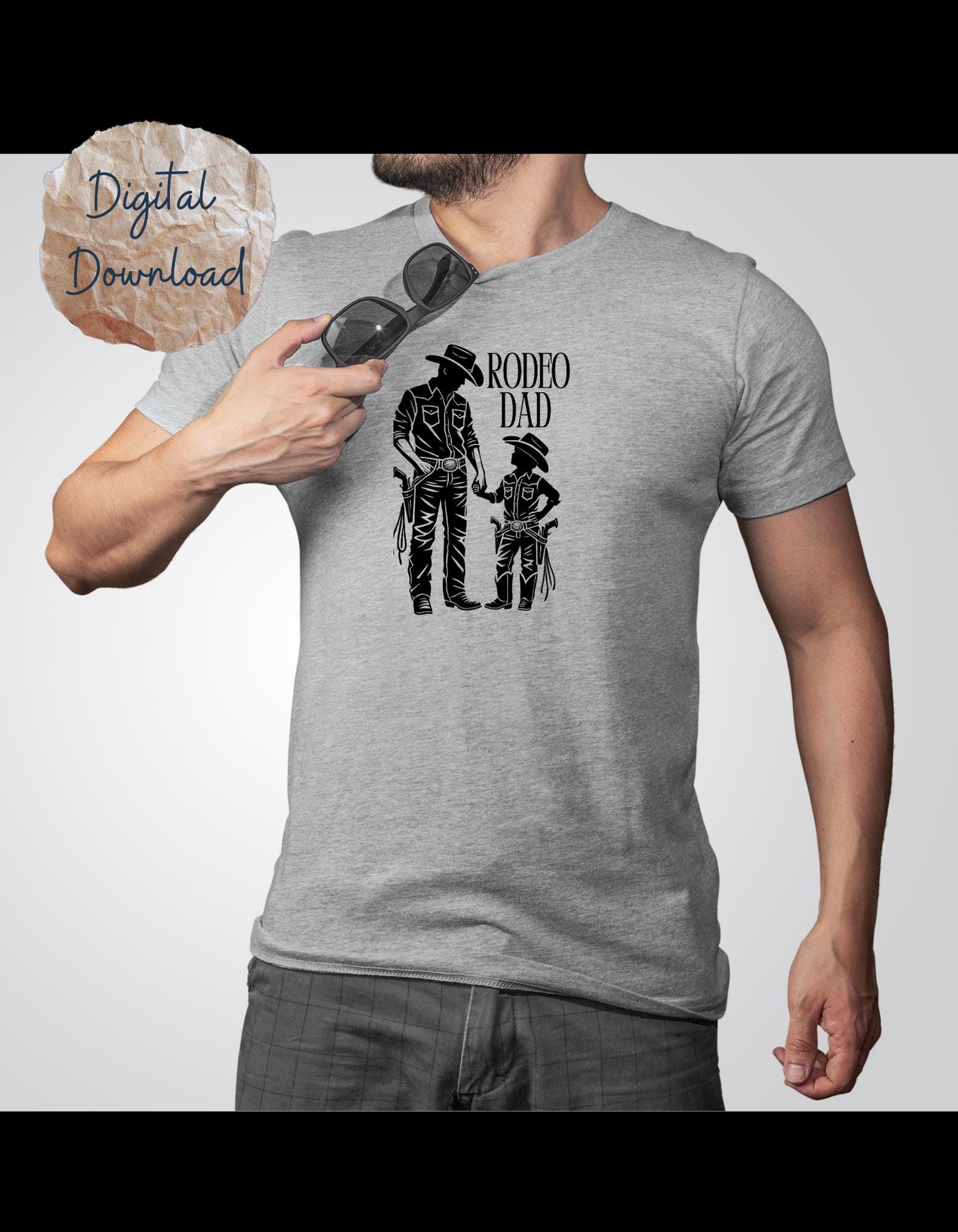 Rodeo Dad and Son PNG | Western Cowboy Sublimation Design | Country ...