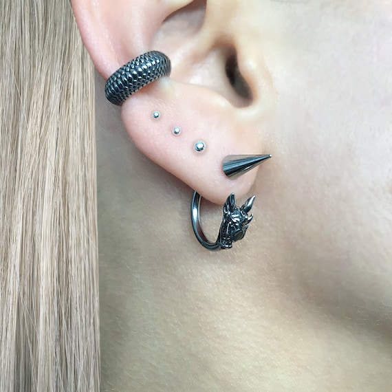Dragon Front and Back Earrings Dragon Earrings Ear Jacket | Etsy