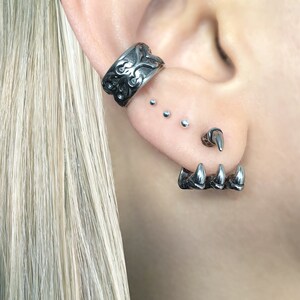 Gothic Ear Cuff, Cuff Earring ,gothic Fake Cartilage ,ear Cuff, No ...