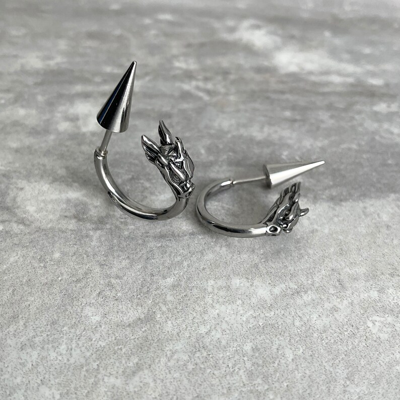 Dragon Front and Back Earrings Dragon Earrings Ear Jacket | Etsy
