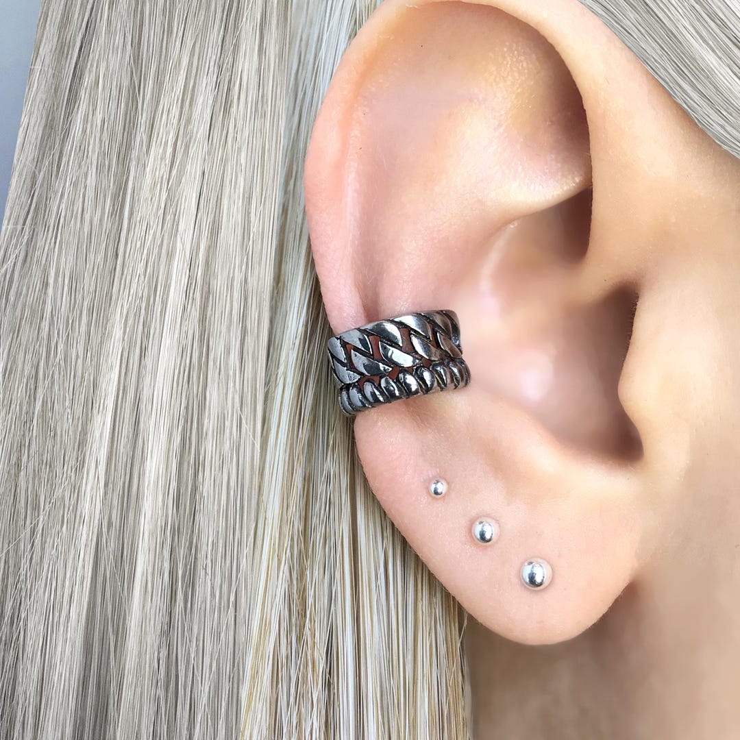 Oxidized Stainless Steel Celtic Ear Cuff - No Piercing Needed - Etsy