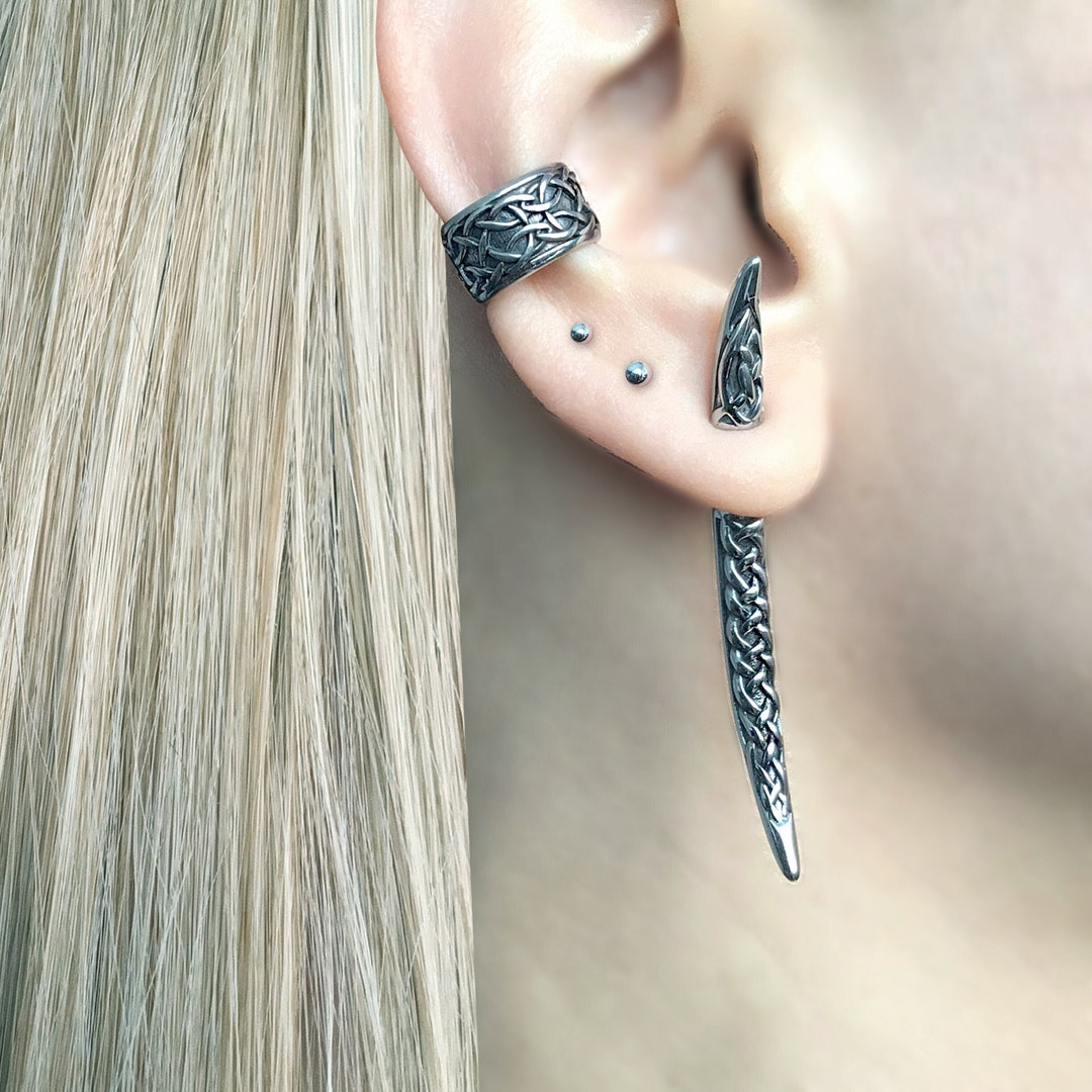 Celtic Front and Back Earrings, Celtic Earrings, Ear Jacket,celtic ...