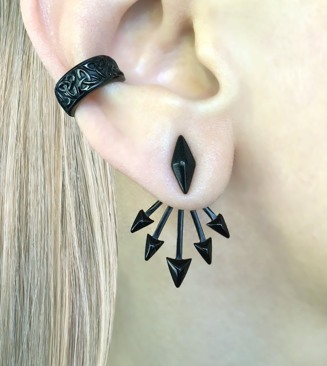 Arrows Front and Back Earrings, Arrows Earrings Ear Jacket Earrings ...