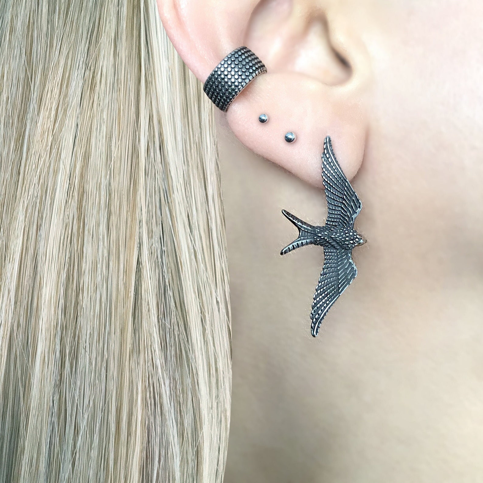 Soaring Swallow Earrings,birds Earrings, Birds Studs, Statement ...
