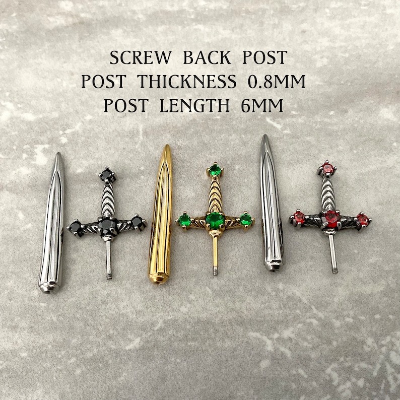 Sword Earrings Sword Earrings Ear Jacket Earrings Gothic - Etsy