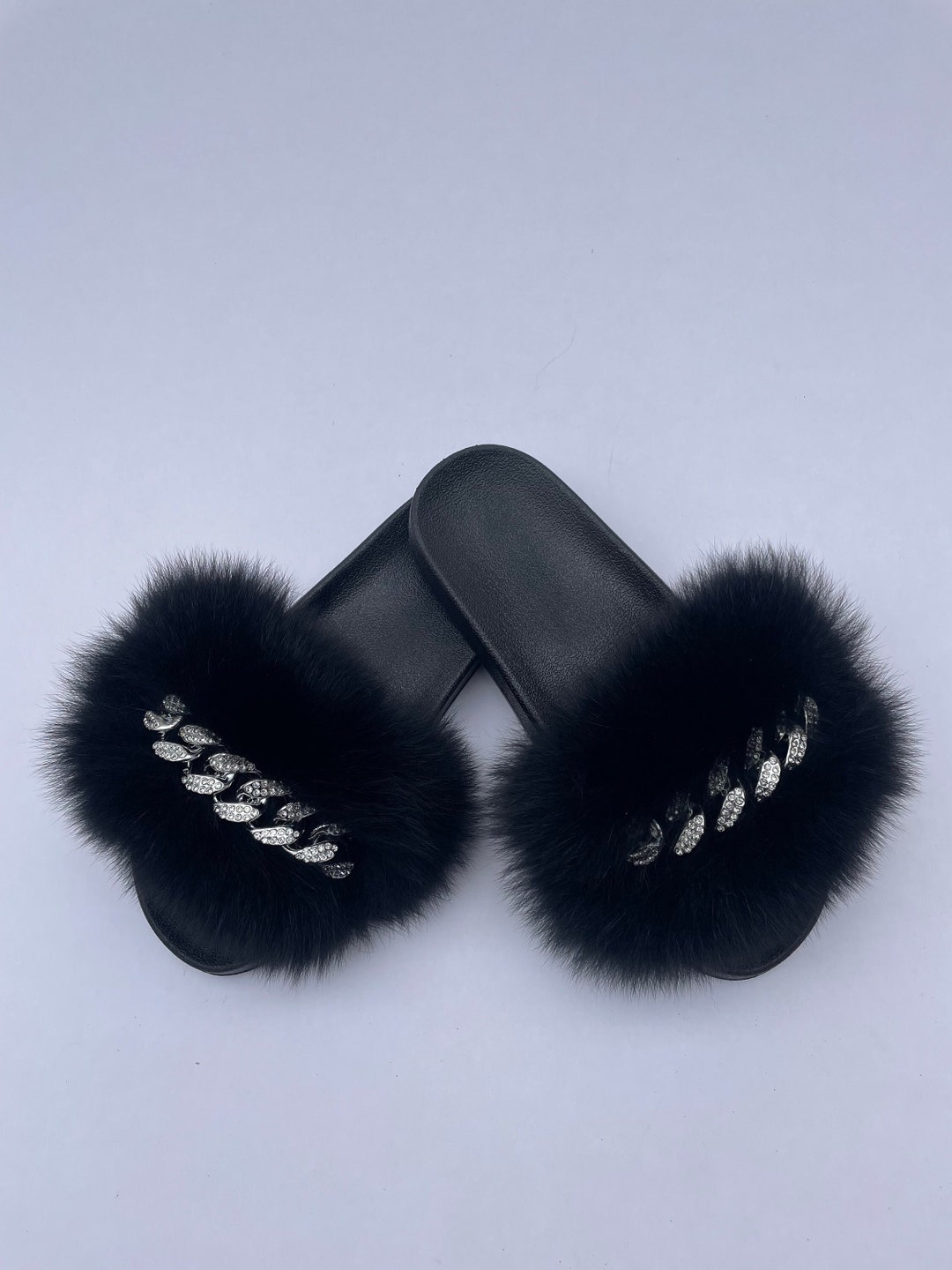 Fluffy Slides Plush Slides - Etsy