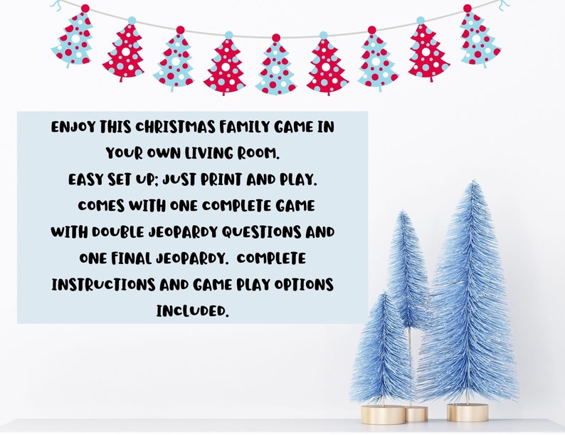 Christmas Jeopardy Printable Game, Family Holiday Jeopardy Game ...
