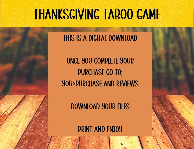 Thanksgiving Family Taboo Game, Family Game Night, Holiday Family Taboo ...