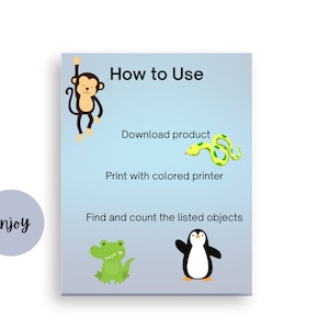 Kids Activity I Spy Baby Animals; Classroom Activity Worksheet Baby ...
