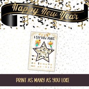 Printable I Spy Game for New Years. Kids Activity for New Years ...