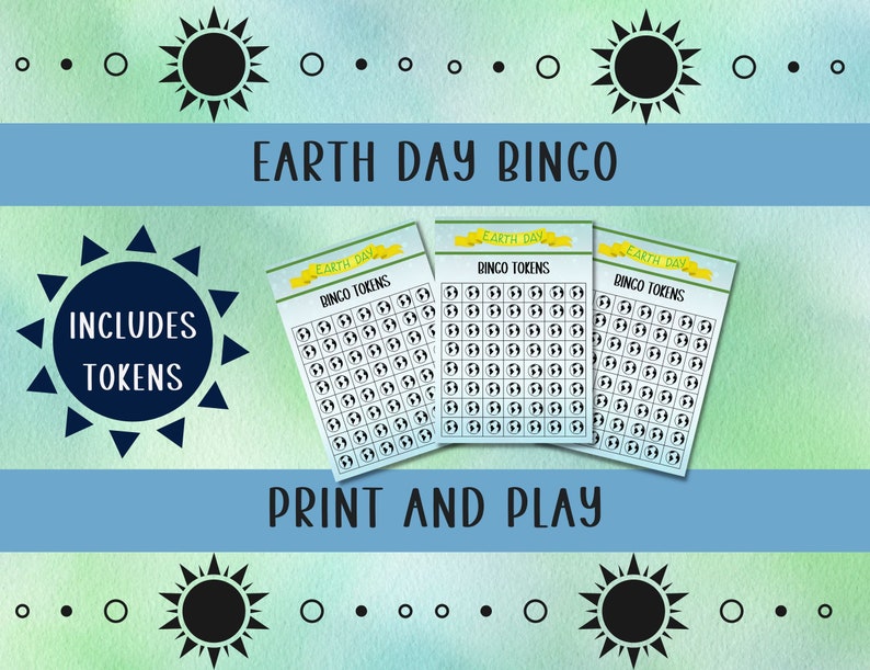 Earth Day Printable Bingo for Kids; Classroom Earth Day Activity; Earth ...