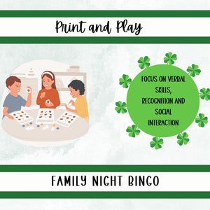 St Patrick's Day Bingo, Classroom Bingo for St Patricks Day, Birthday ...