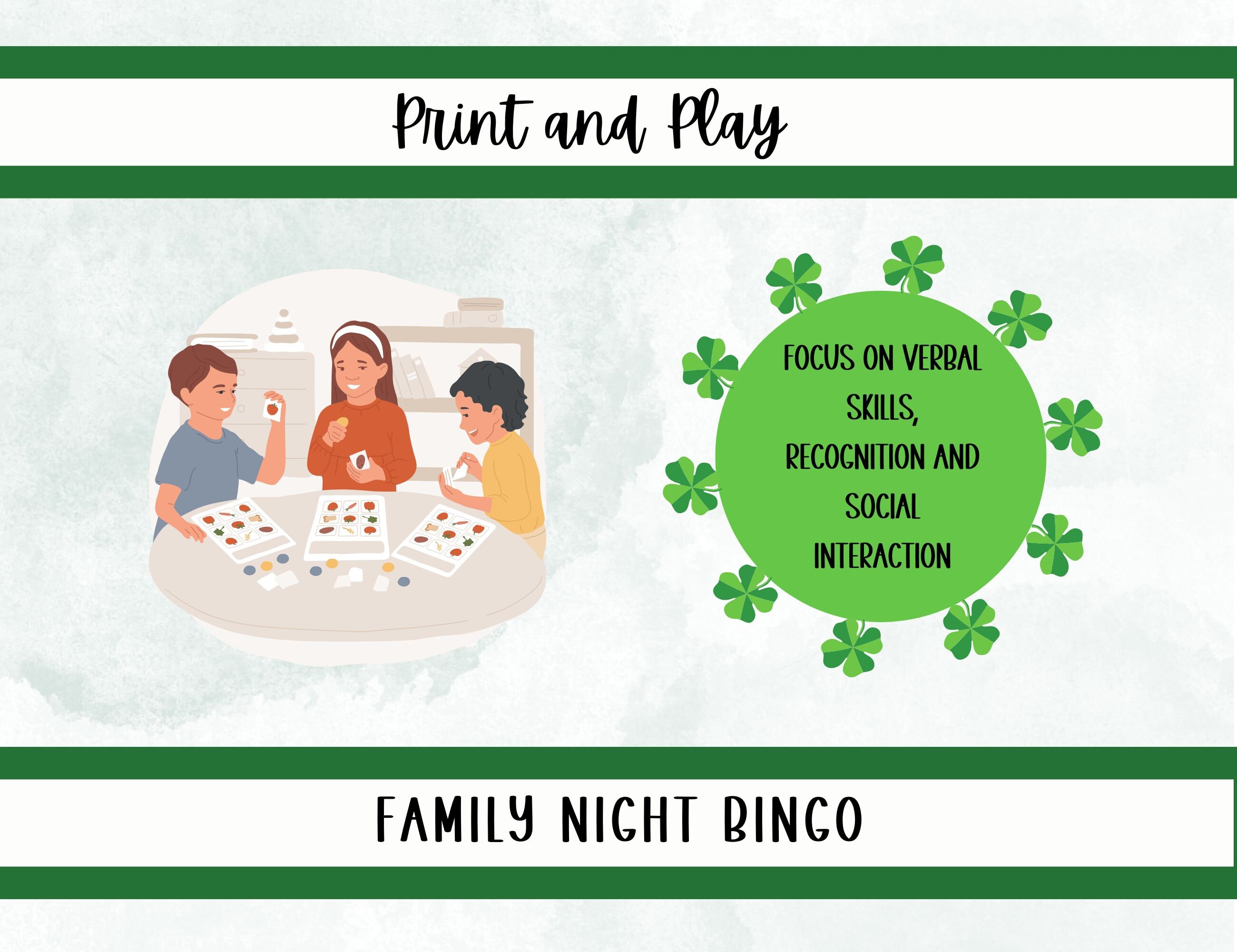 St Patrick's Day Bingo, Classroom Bingo for St Patricks Day, Birthday ...