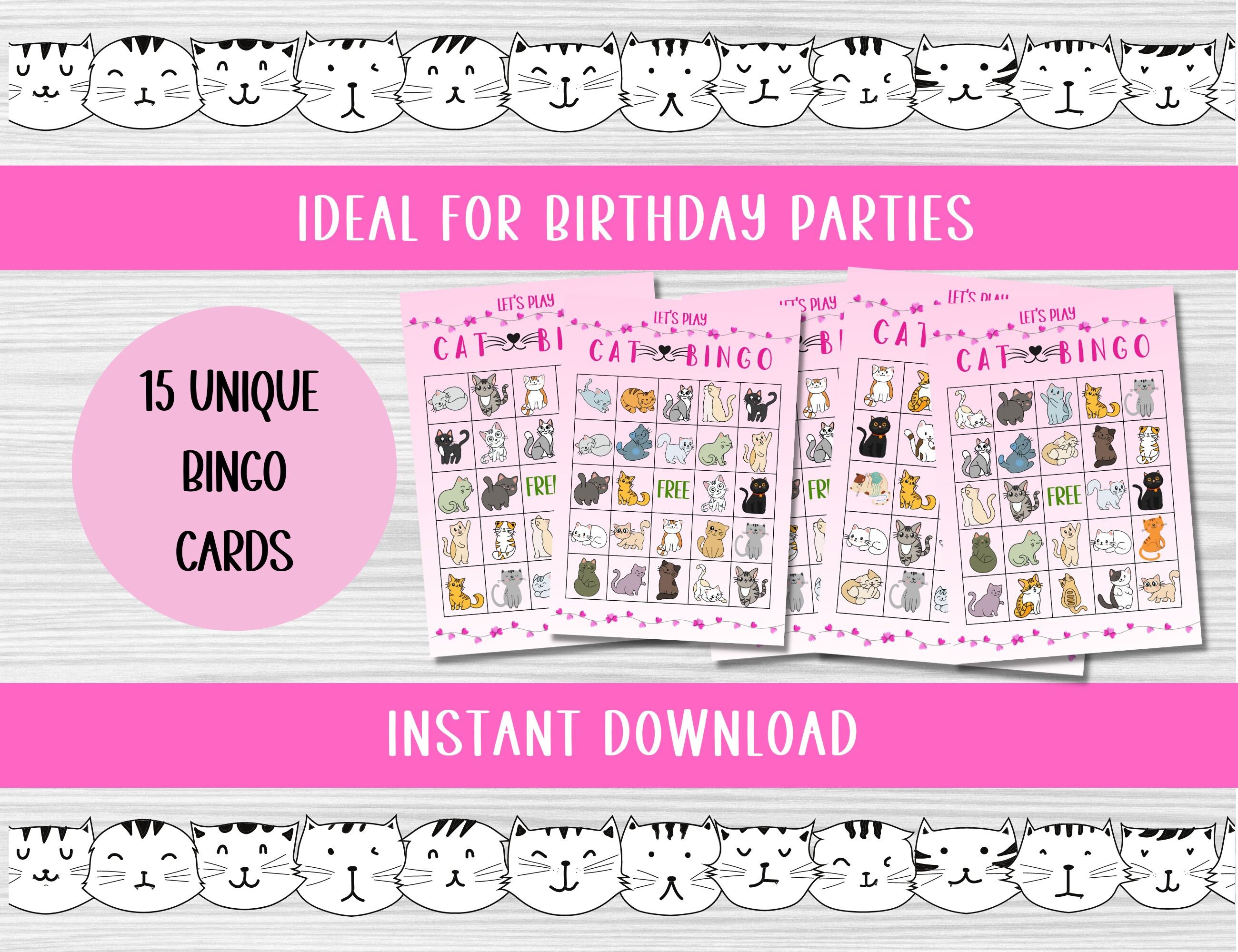 Bingo Game for Cat Lovers, Cat Lovers Bingo; Group Activity Bingo for ...