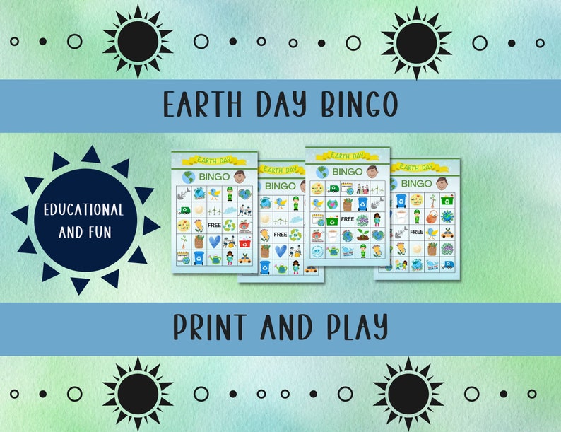 Earth Day Printable Bingo for Kids; Classroom Earth Day Activity; Earth ...
