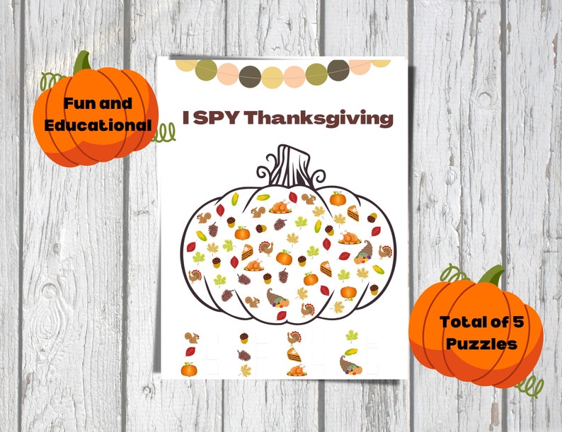 I Spy Fall Printable Activity Game for Kids, Fall Games for Children ...