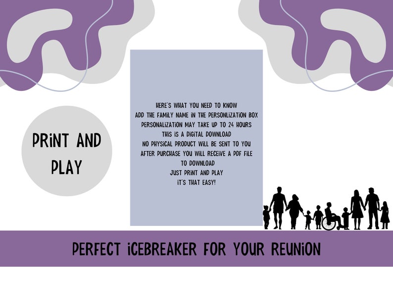 Family Reunion Guess Who Game Bundle Family Games for Reunion ...