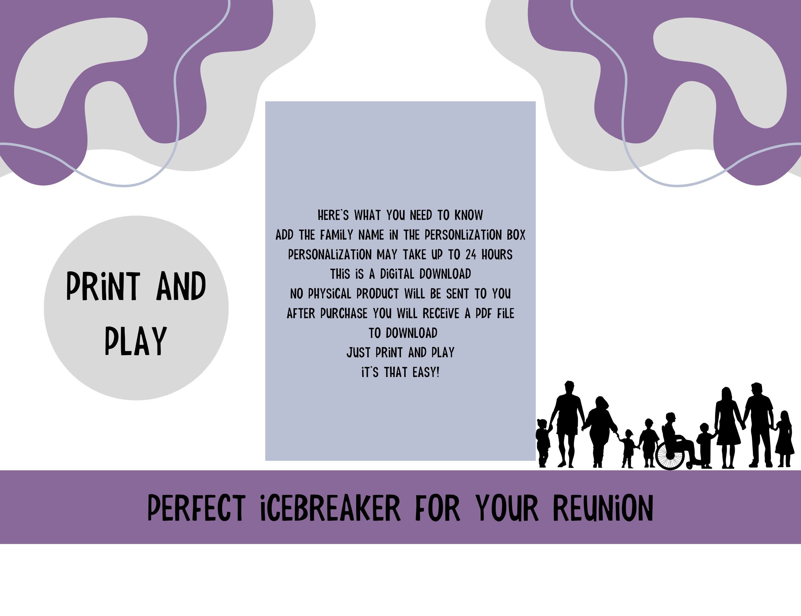 Family Reunion Guess Who Game Bundle Family Games for Reunion ...