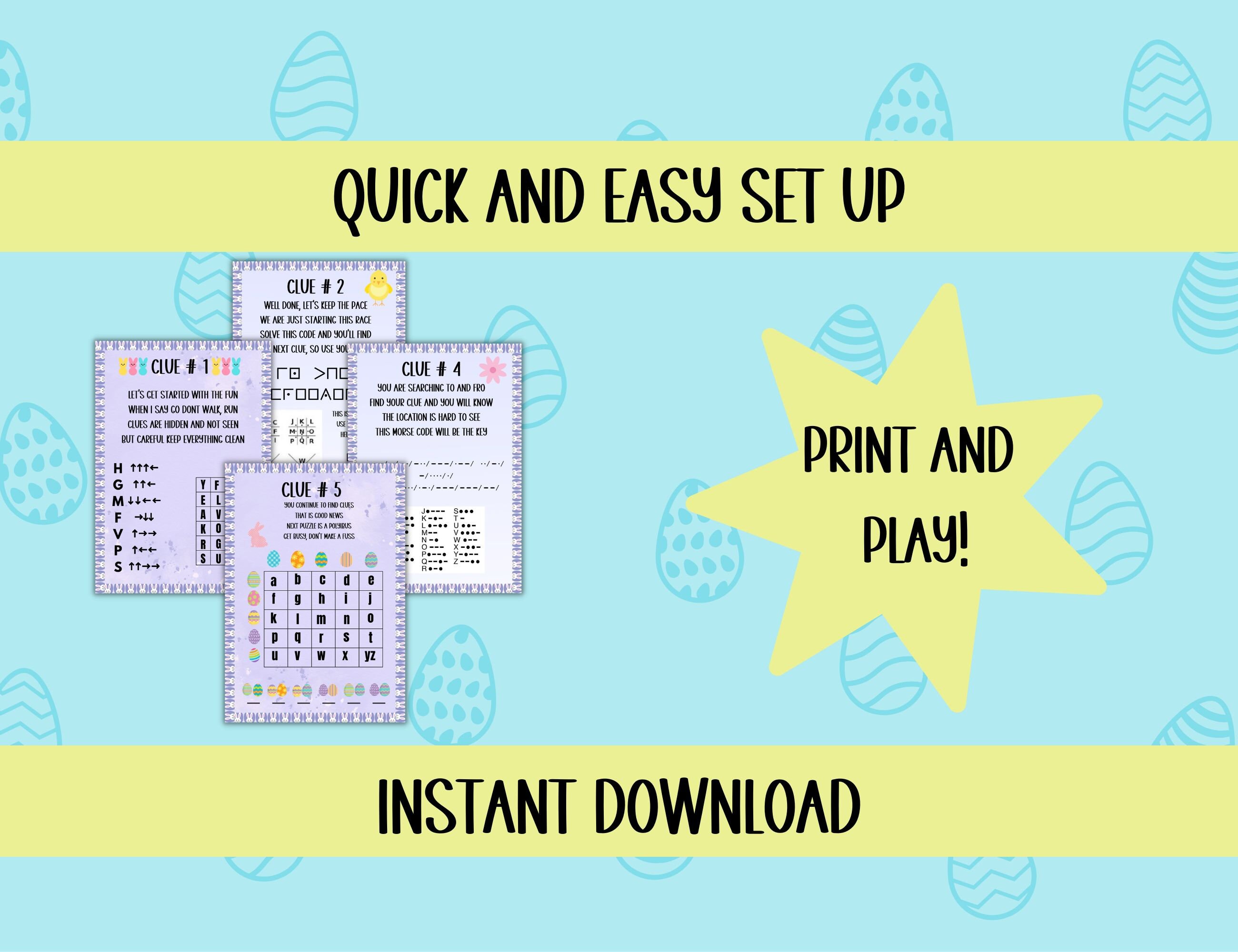 Easter Treasure Hunt Escape Room Style; Outdoor Treasure Hunt for Kids ...