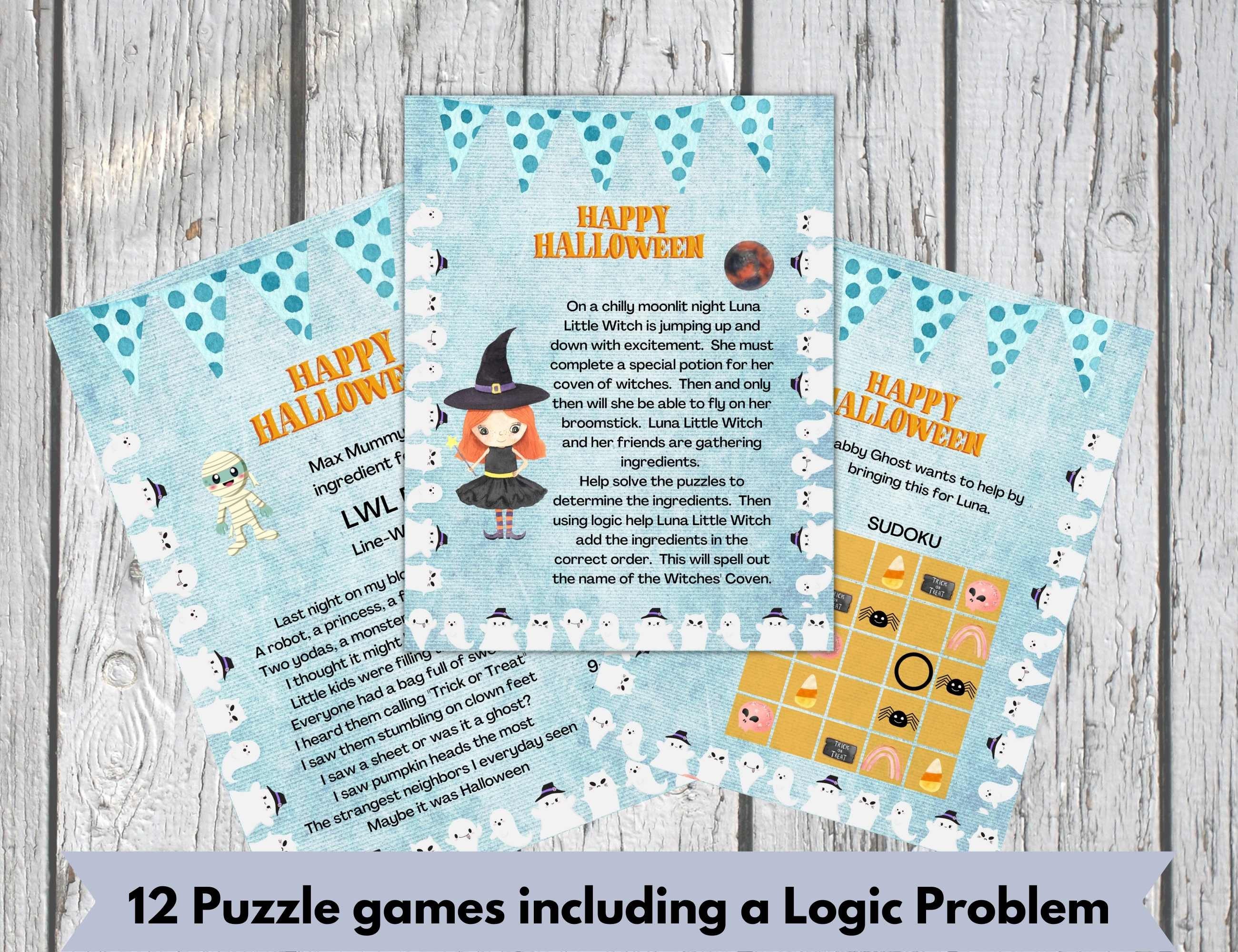 Halloween Kids Escape Room Printable Game, Party Puzzle Printable Fun ...