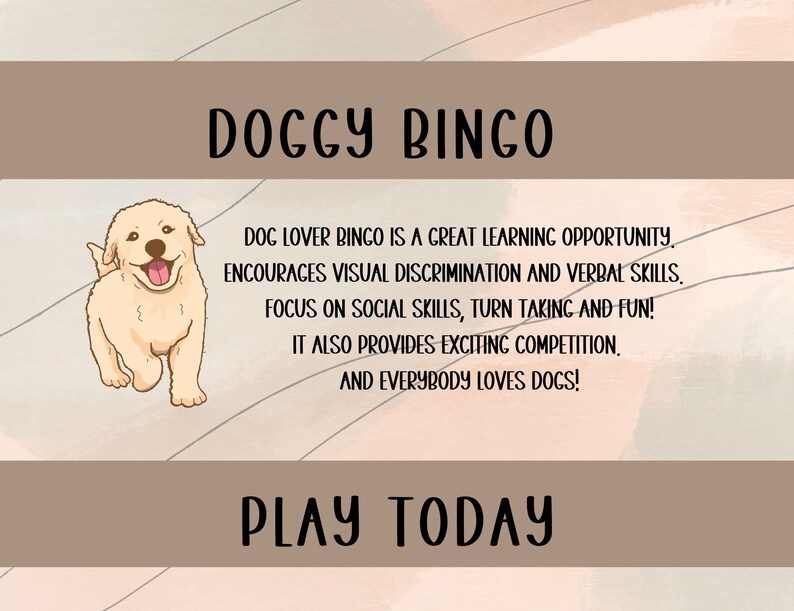 Bingo for Kids With Dogs Birthday Party Bingo Game With Kids - Etsy