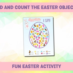 Easter I SPY Printable Game for Kids. Easter Counting Game , Easter Egg ...