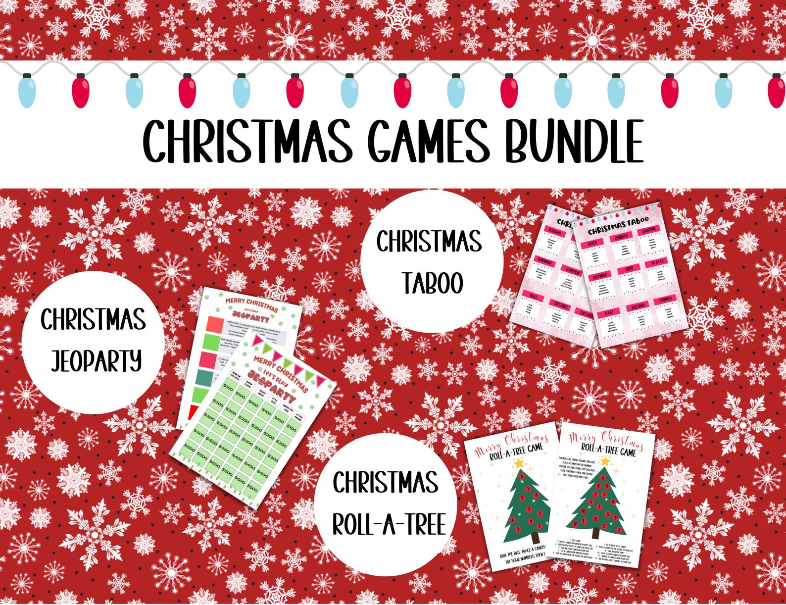 Christmas Games for Families. Printable Holiday Party Game Bundle ...