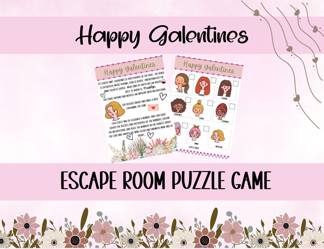Galentines Escape Room Puzzle, Valentines Escape Puzzle for Women ...