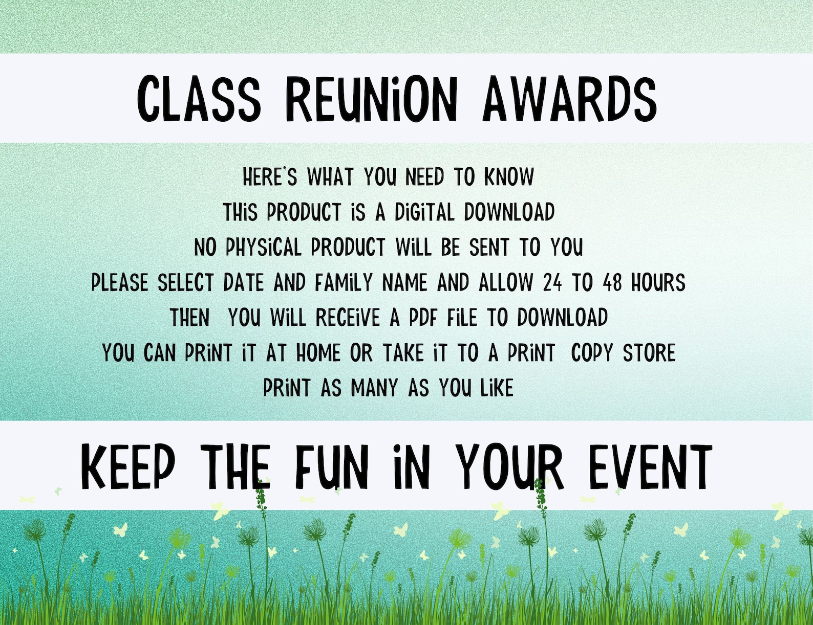 Class Reunion Award Certificates; School Reunion Awards; Class of '83 ...