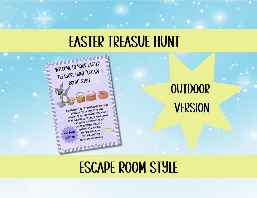 Easter Treasure Hunt Escape Room Style; Outdoor Treasure Hunt for Kids ...