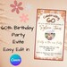 60th Birthday Party Invitation; Born in 1965 Birthday Party Evite ...