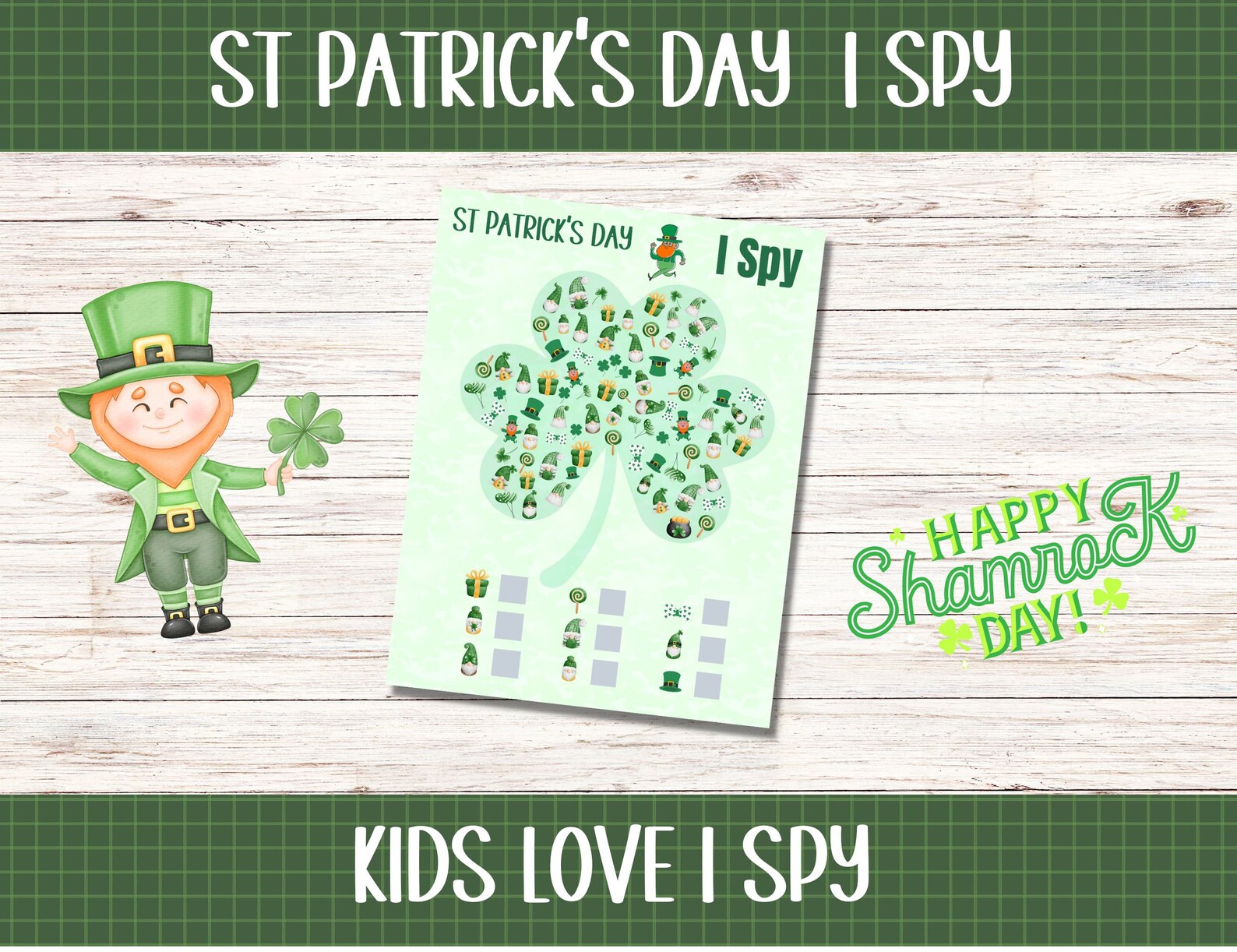St Patrick's Day I SPY Activity for Kids; Printable St Pats Game for ...
