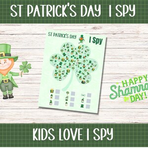 St Patrick's Day I SPY Activity for Kids; Printable St Pats Game for ...