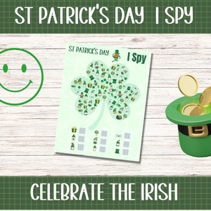 St Patrick's Day I SPY Activity for Kids; Printable St Pats Game for ...