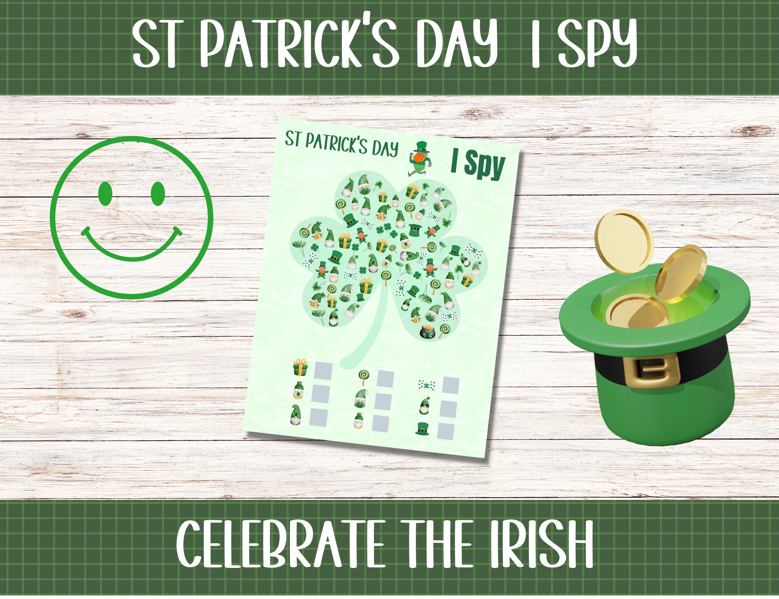 St Patrick's Day I SPY Activity for Kids; Printable St Pats Game for ...