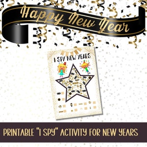Printable I Spy Game for New Years. Kids Activity for New Years ...