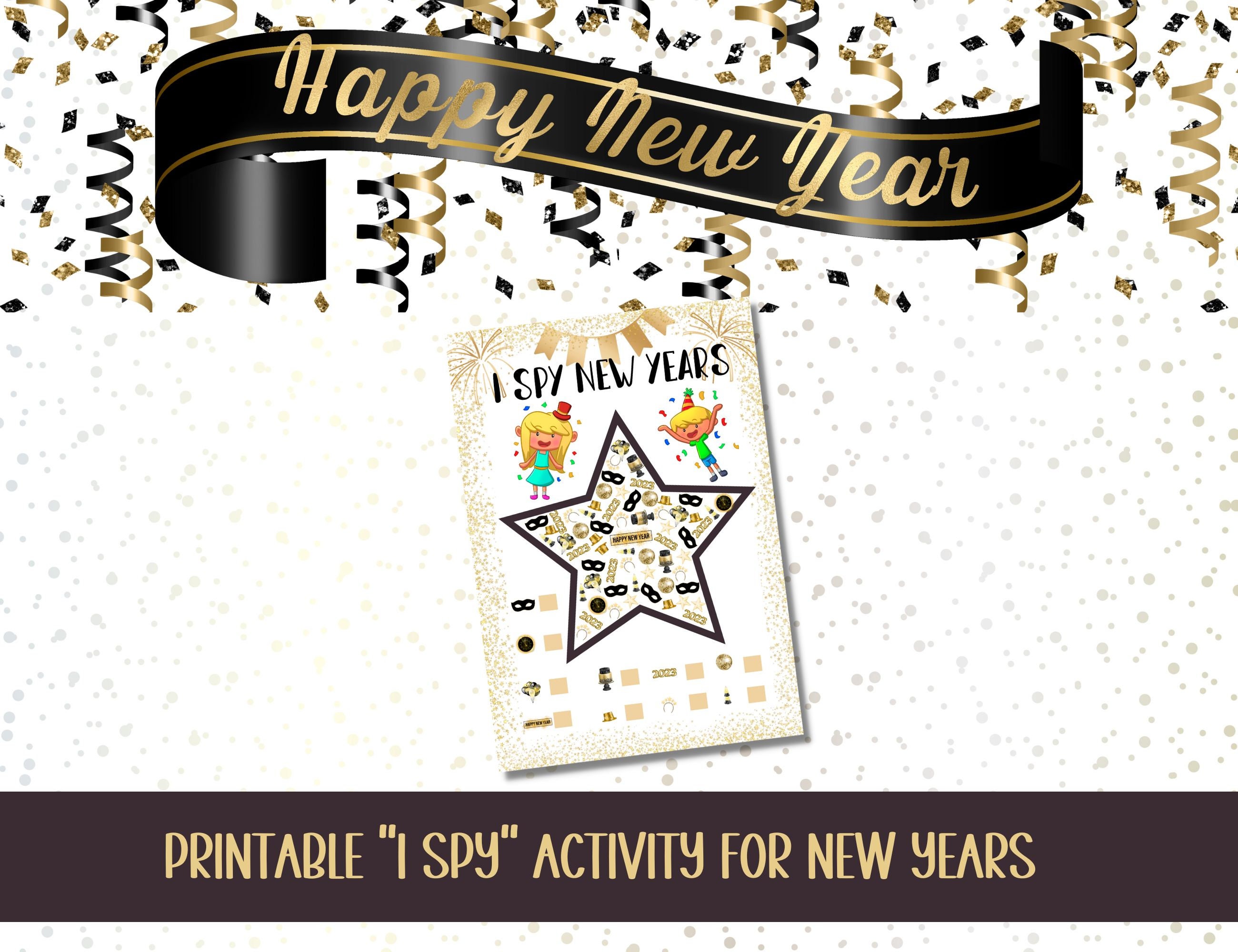 Printable I Spy Game for New Years. Kids Activity for New Years ...