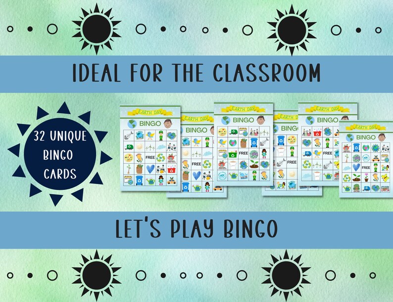 Earth Day Printable Bingo for Kids; Classroom Earth Day Activity; Earth ...