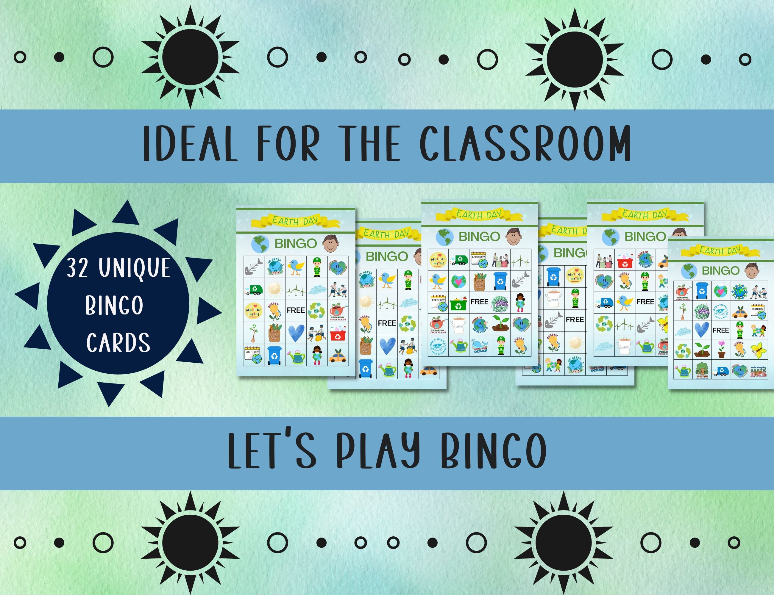 Earth Day Printable Bingo for Kids; Classroom Earth Day Activity; Earth ...