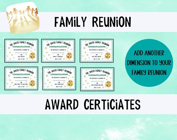 Class Reunion Award Certificates; School Reunion Awards; Class of '83 ...