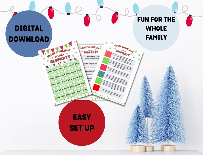 Christmas Jeopardy Printable Game, Family Holiday Jeopardy Game ...