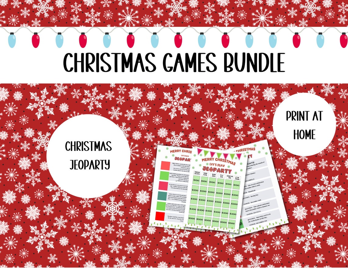 Christmas Games for Families. Printable Holiday Party Game Bundle ...