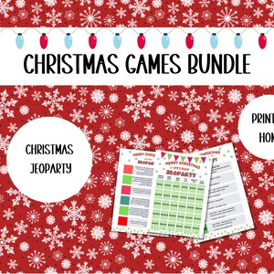 Christmas Games for Families. Printable Holiday Party Game Bundle ...