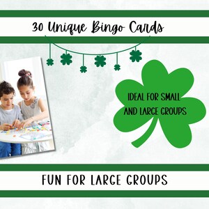 St Patrick's Day Bingo, Classroom Bingo for St Patricks Day, Birthday ...