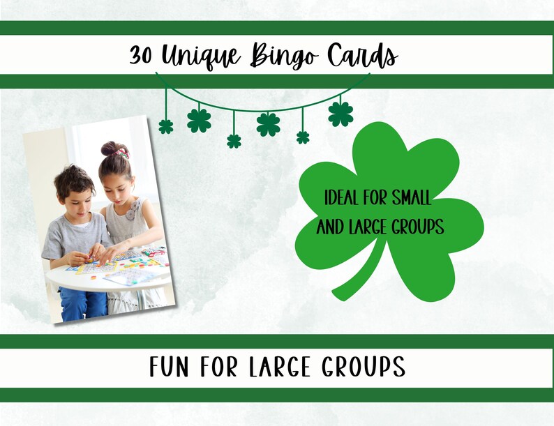 St Patrick's Day Bingo, Classroom Bingo for St Patricks Day, Birthday ...