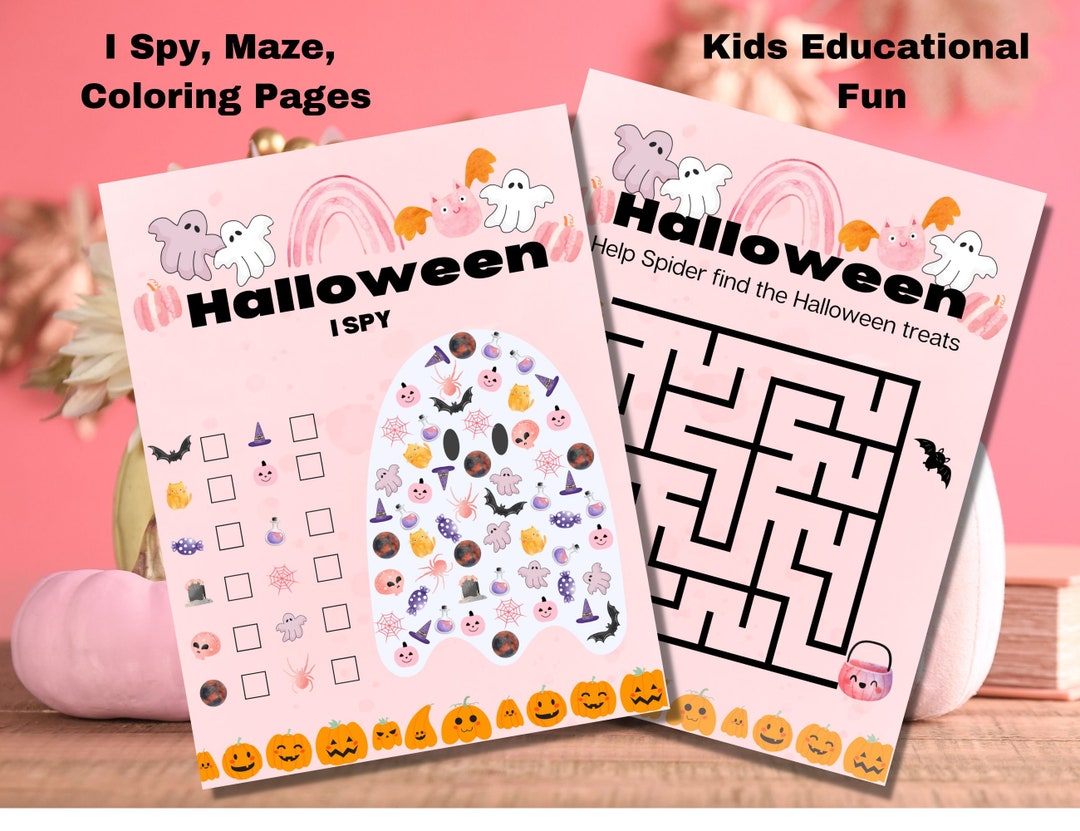 Halloween Printable Activity Games for Kids - Etsy