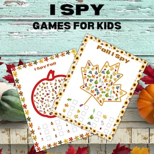 I Spy Fall Printable Activity Game for Kids, Fall Games for Children ...