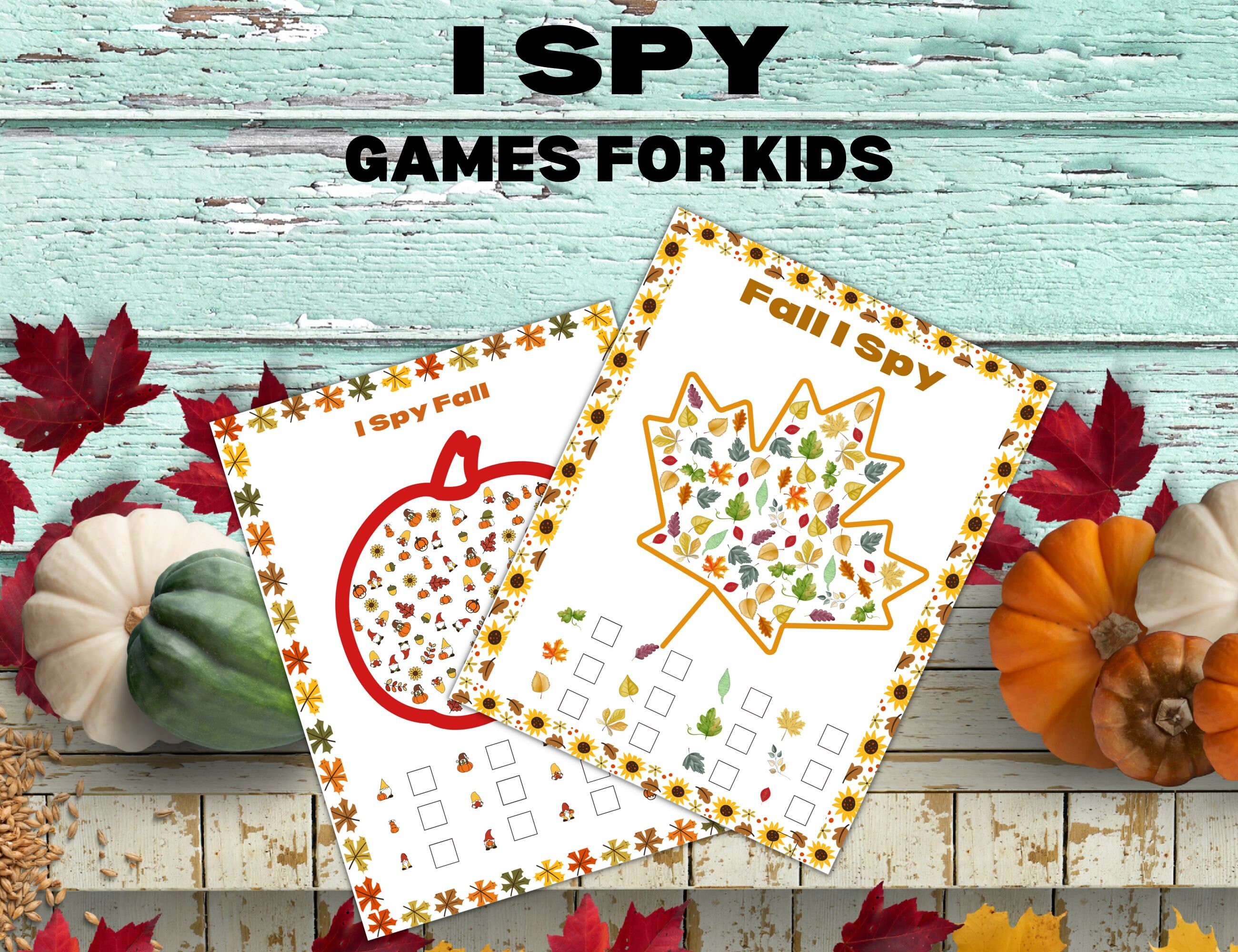 I Spy Fall Printable Activity Game for Kids, Fall Games for Children ...